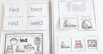 Free Printable CVC Words Interactive Notebook for Kindergarten