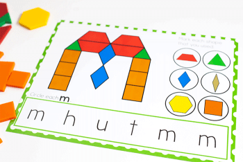 Free Printable Lowercase Alphabet Pattern Block Mats