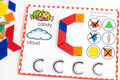 Free Printable Uppercase Alphabet Pattern Block Templates