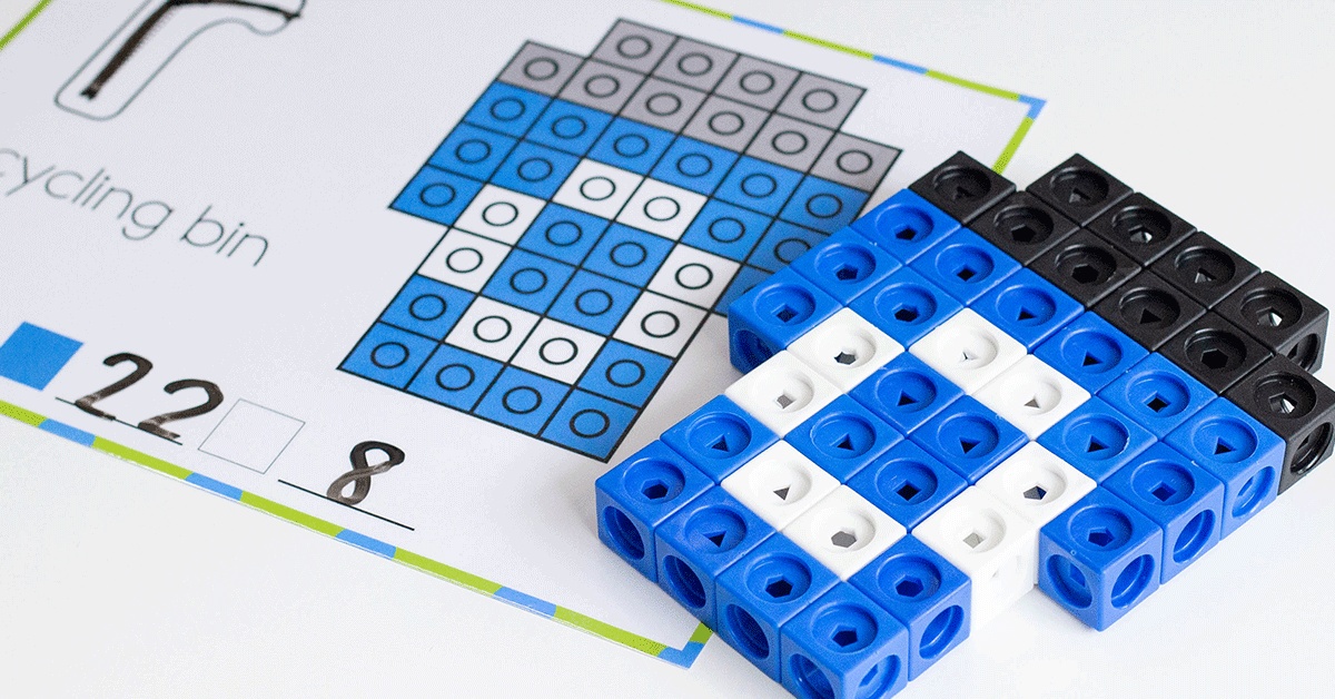 Free Printable Earth Day Snap Cube Mats for Kids 🌳🌍