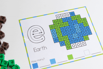 Free Printable Earth Day Snap Cube Mats for Kids 🌳🌍