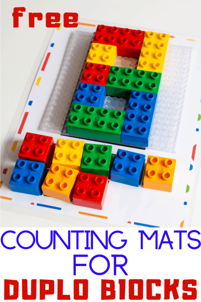 Free Printable DUPLO Counting Mats for Preschoolers