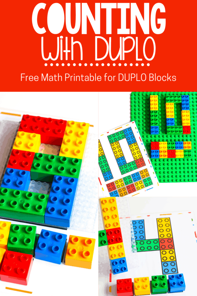 Free Printable DUPLO Counting Mats for Preschoolers
