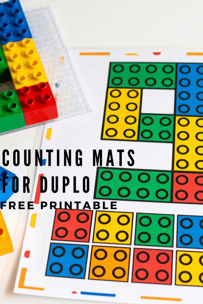 Free Printable DUPLO Counting Mats for Preschoolers