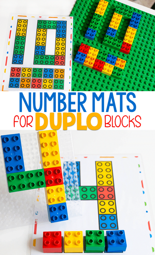 Free Printable DUPLO Counting Mats for Preschoolers