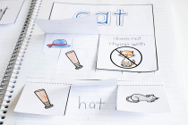 Free Printable CVC Words Interactive Notebook for Kindergarten