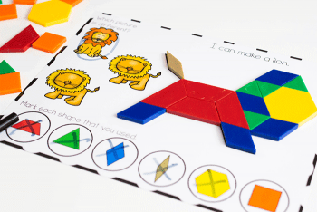 Free Printable Zoo Animal Pattern Block Activity for Kids