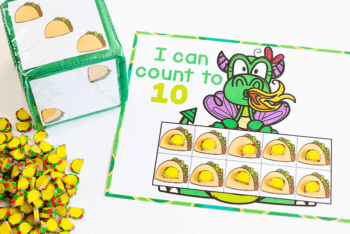 Printable Preschool Counting Grids for Dragons Love Tacos - Life Over C's