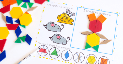 Free Printable Forest Animal Pattern Block Template for Kids