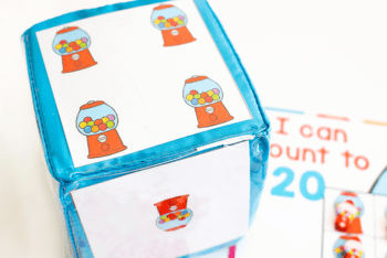 Printable Gumball Mini Eraser Preschool Counting Grids - Life Over C's