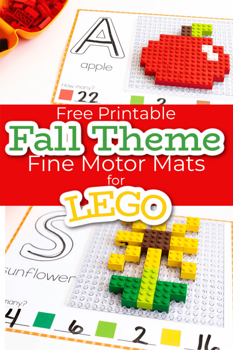 Free Printable Fall Theme Fine Motor Mats for LEGO %page