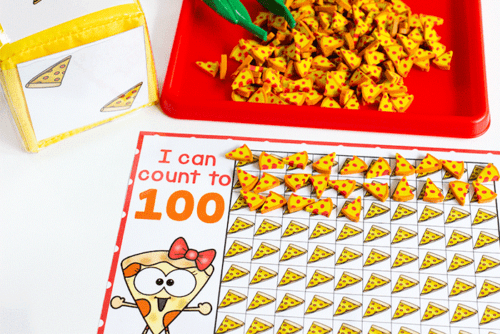 Free Pizza Mini Eraser Counting Grids For Preschool - Life Over C's