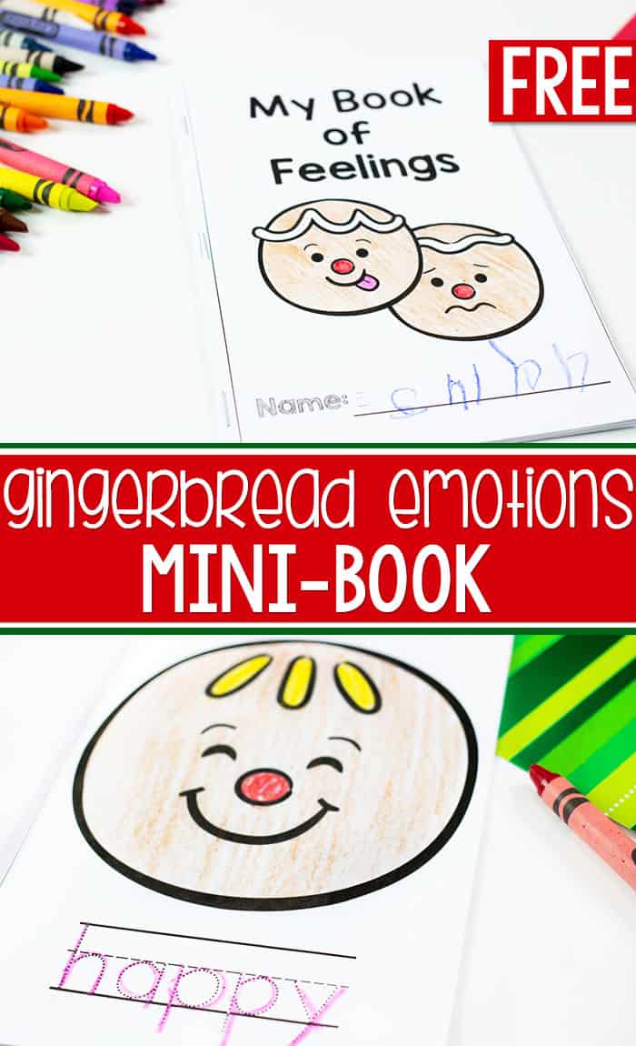 Free Printable Gingerbread Emotions Mini Book