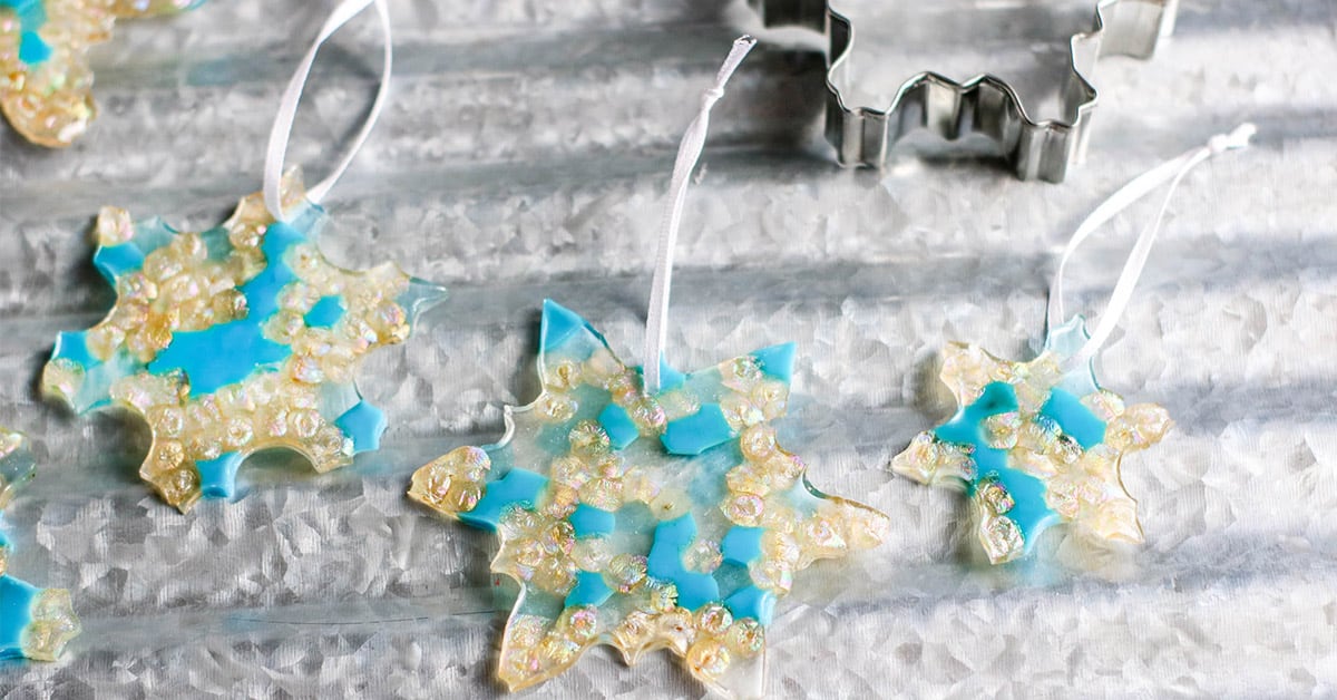 DIY Snowflake Melted Bead Ornament for Kids