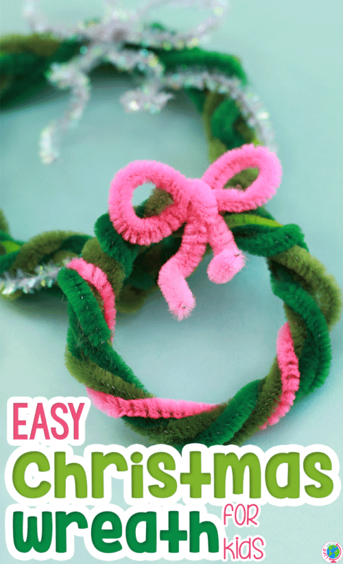 Easy DIY Christmas Pipe Cleaner Wreath Craft