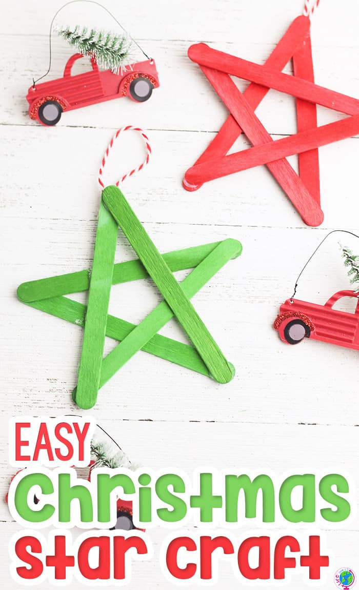 Star Christmas Ornament Craft for Preschoolers