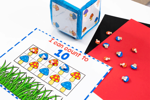Free Printable Mushroom Counting Grids For Preschool - Life Over C's