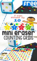 Star Mini Eraser Number Grid Game for Preschool