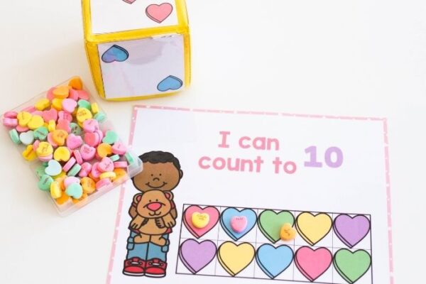 Valentine Counting Grid Games for Preschool & Pre-K