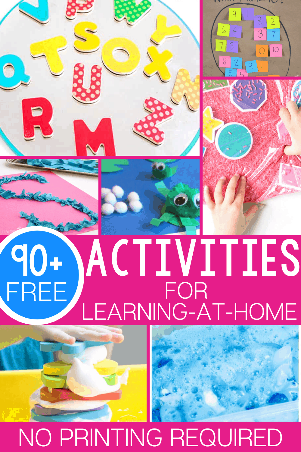 Easy At-Home-Learning Activities with Household Materials