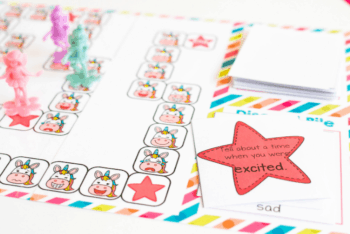 Free Printable Unicorn Emotions Board Game for Kids