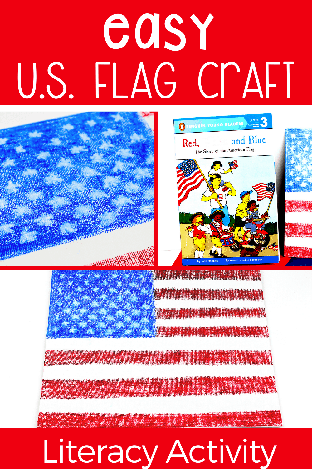 Easy American Flag 4th of July Craft for Kids