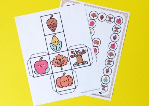 Free Printable Fall Theme Board Game for Preschool - Life Over C's