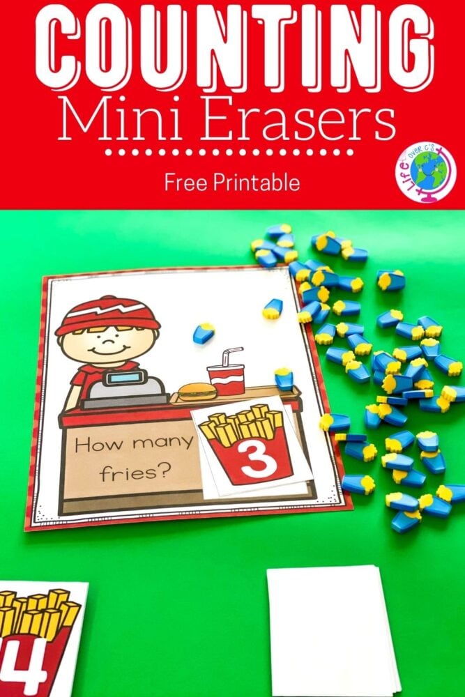 Free Printable Restaurant Theme Counting Mats for 1-20