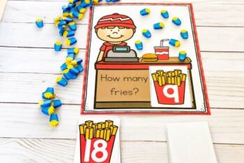 Free Printable Restaurant Theme Counting Mats for 1-20