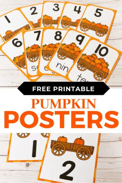 Free Printable Pumpkin Counting Posters for 1-10