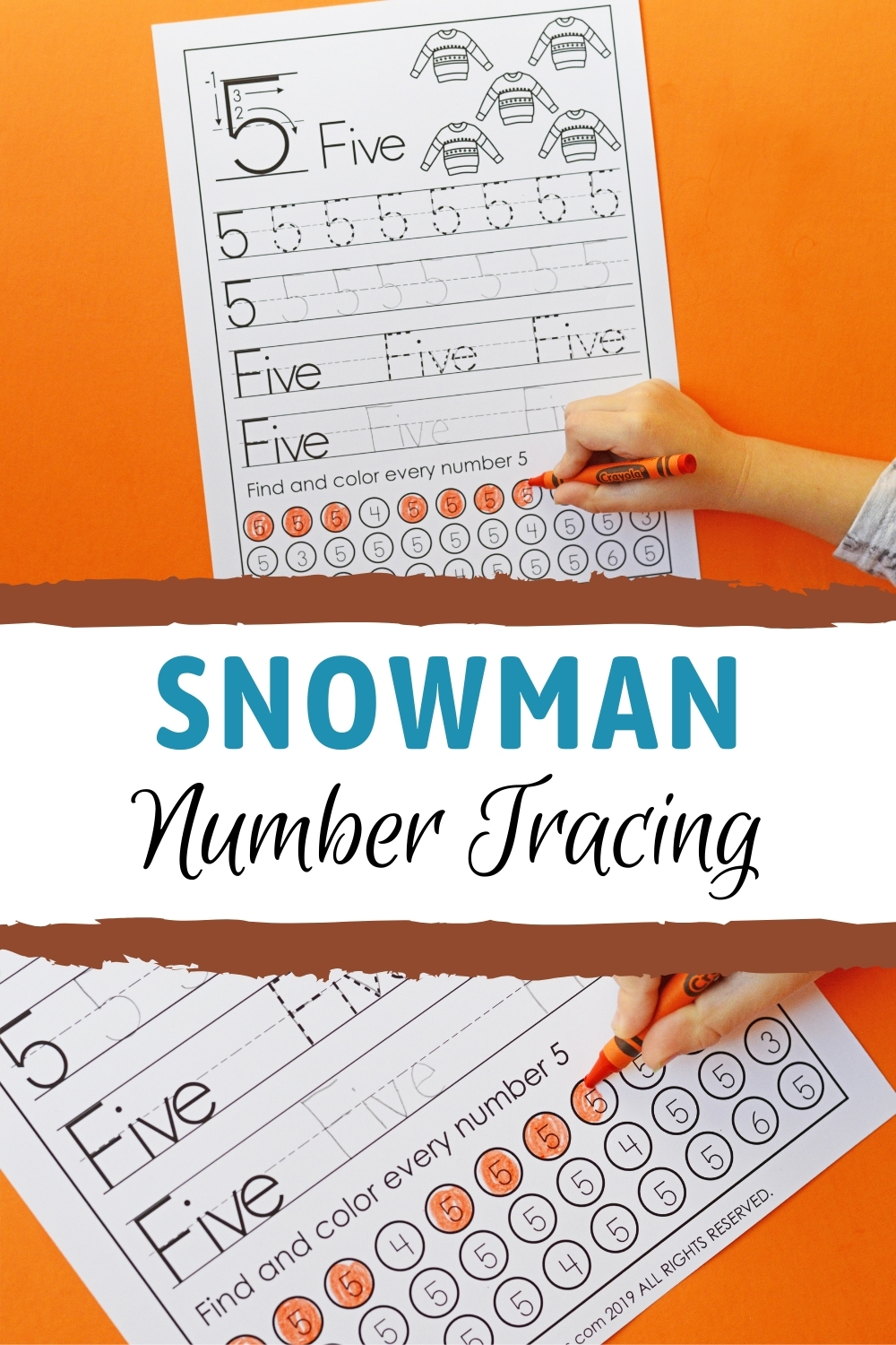 Free Printable Winter Number Tracing Worksheets for Kids
