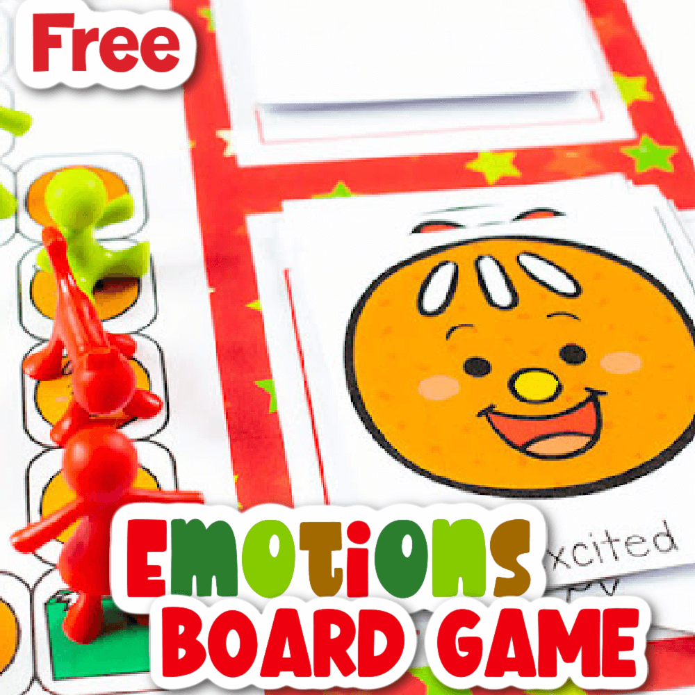 Free Gingerbread Emotions Board Game Kids Love to Play!