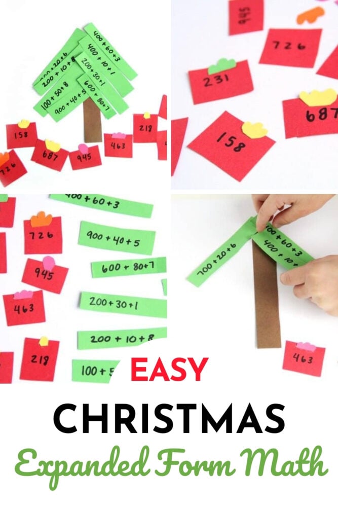 Easy Expanded Form Christmas Tree Activity - Life Over C's