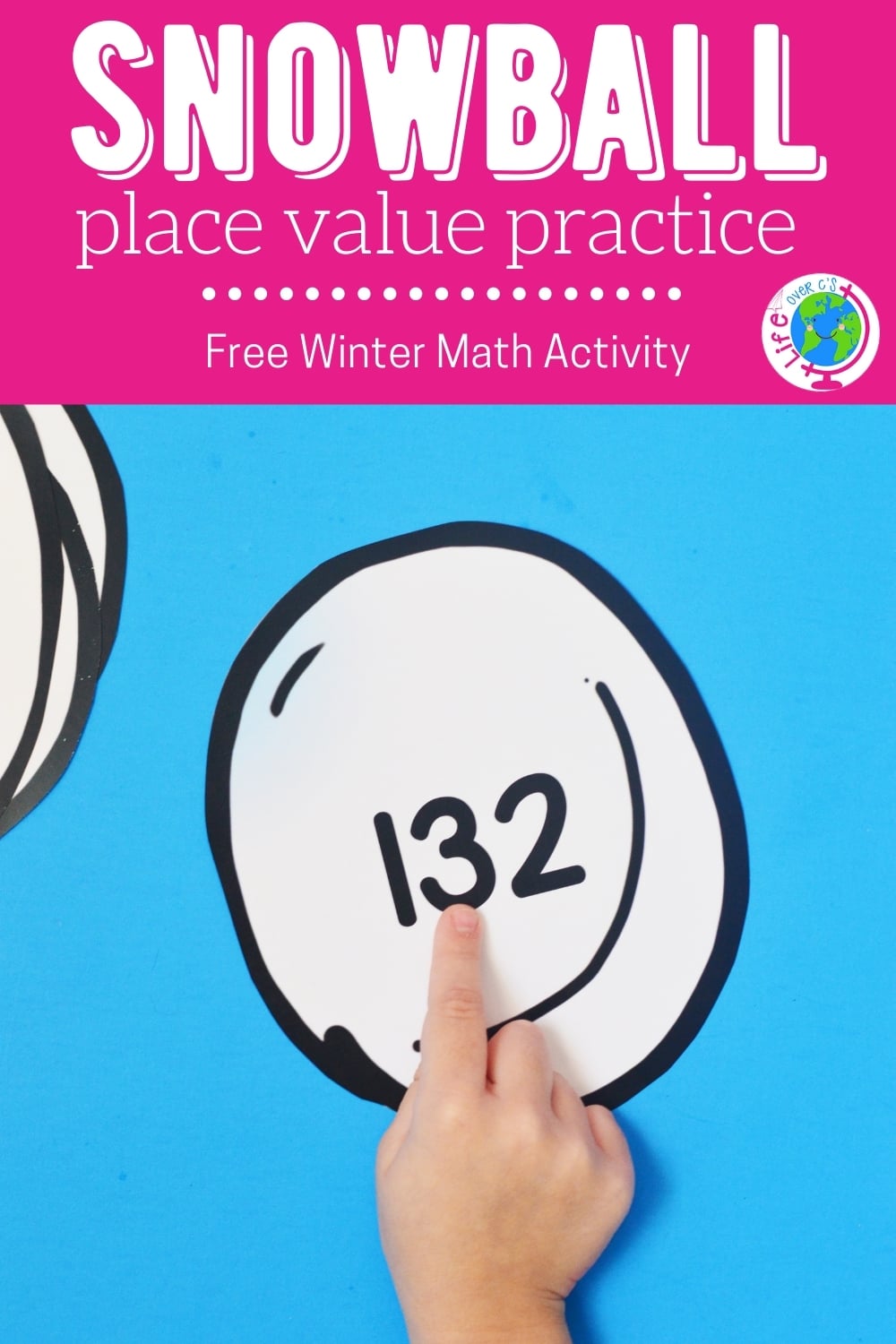 Free Printable Snowball Gross Motor Activity for Place Value