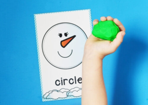 Free Printable Snowman Shape Playdough Mats for Preschool
