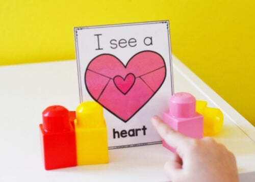 Free Printable 2D Shapes Posters for Valentine's Day