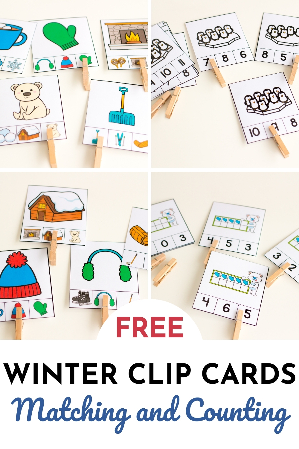 3 Free Printable Winter Math Activities for Kids