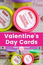 Free Printable Play Doh Valentine Cards for Kids