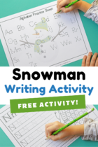 Snowman Themed Free Printable Alphabet Tracing Worksheets - Life Over C's
