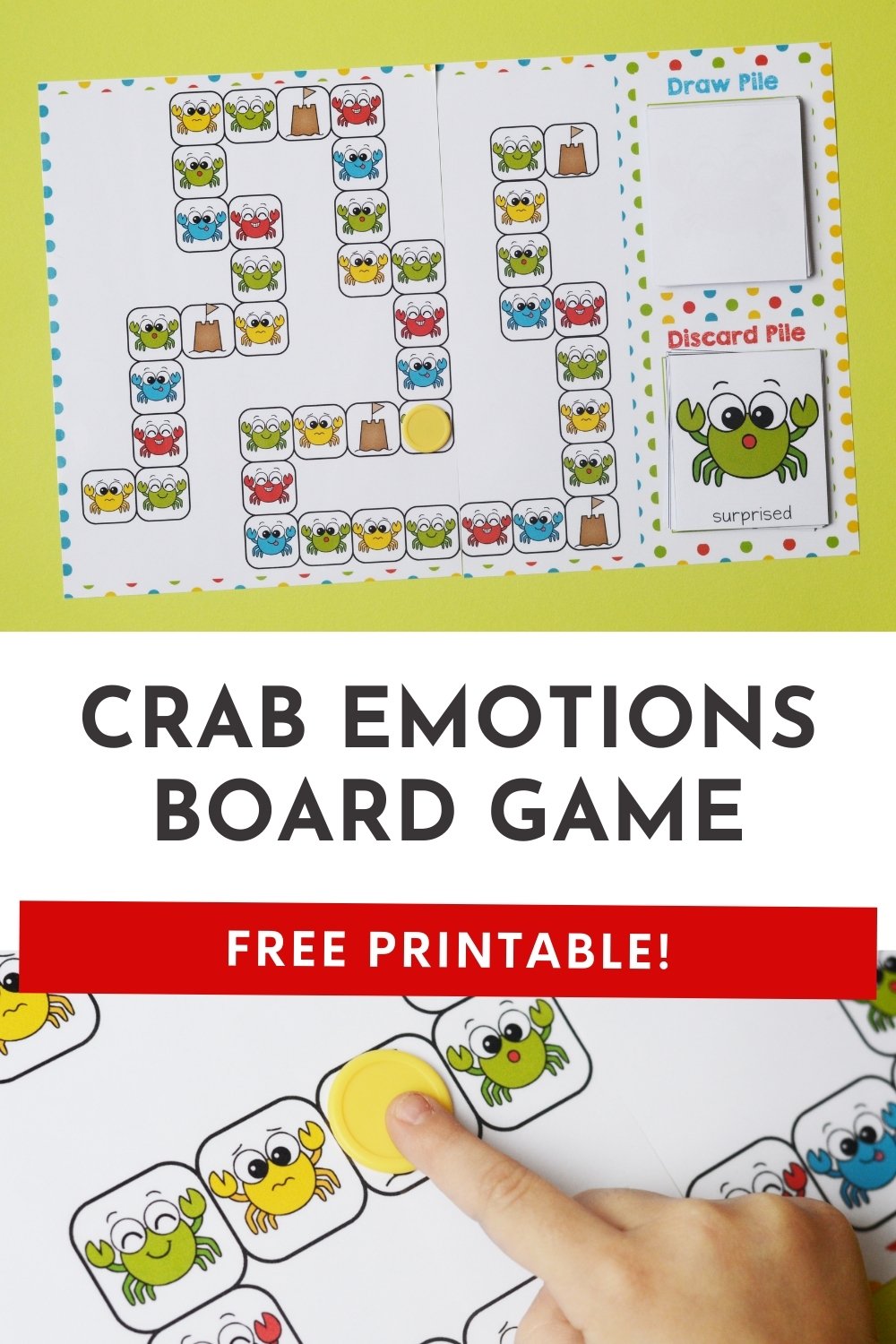 Free Printable Summer Emotions Board Game