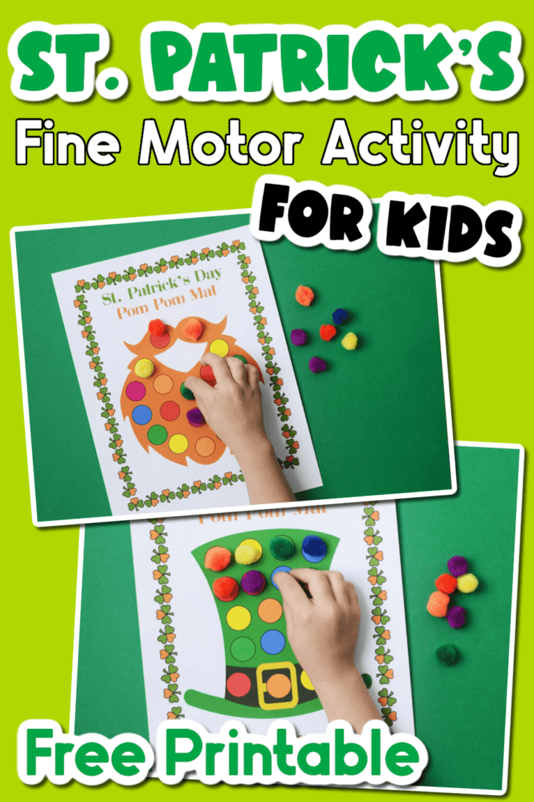 Free St. Patrick's Day Color Matching Fine Motor Mats