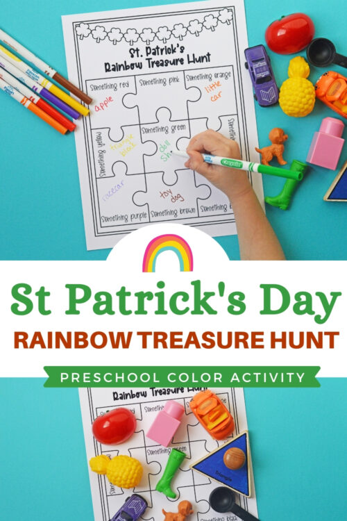 Free Rainbow Color Scavenger Hunt for St. Patrick's Day