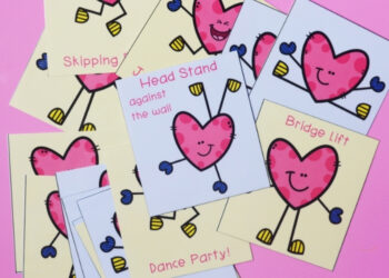 Free Printable Valentine's Day Gross Motor Exercises for Kids