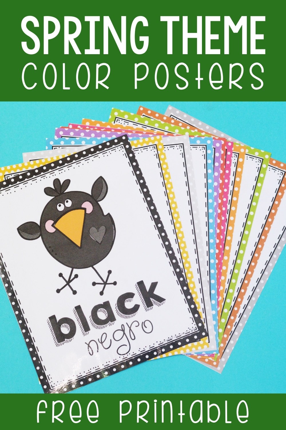 Free Printable Spring Color Posters & I Spy Game