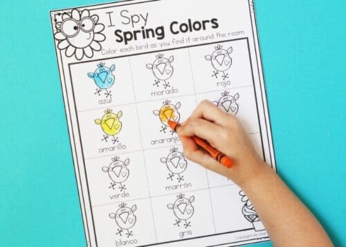 Preschool Color Posters for Spring Theme