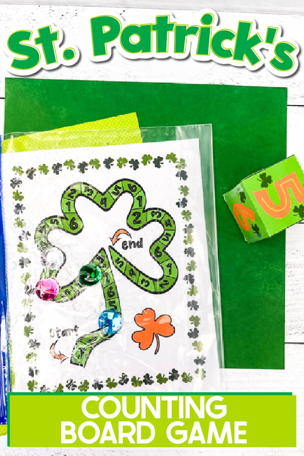 Free Printable St. Patrick's Day Counting Board Game 🍀
