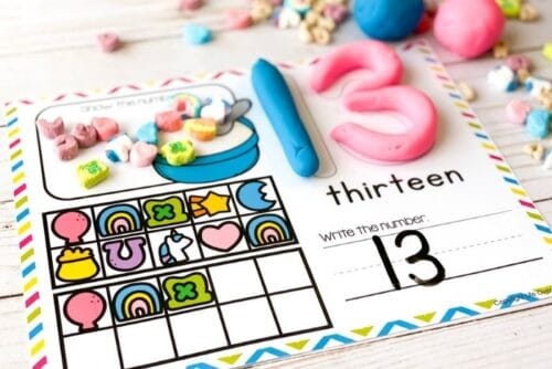 Free Marshmallow Counting Mats for Preschool Numbers 11-20
