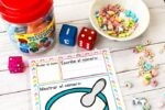 Free Printable Marshmallow Roll and Count Game