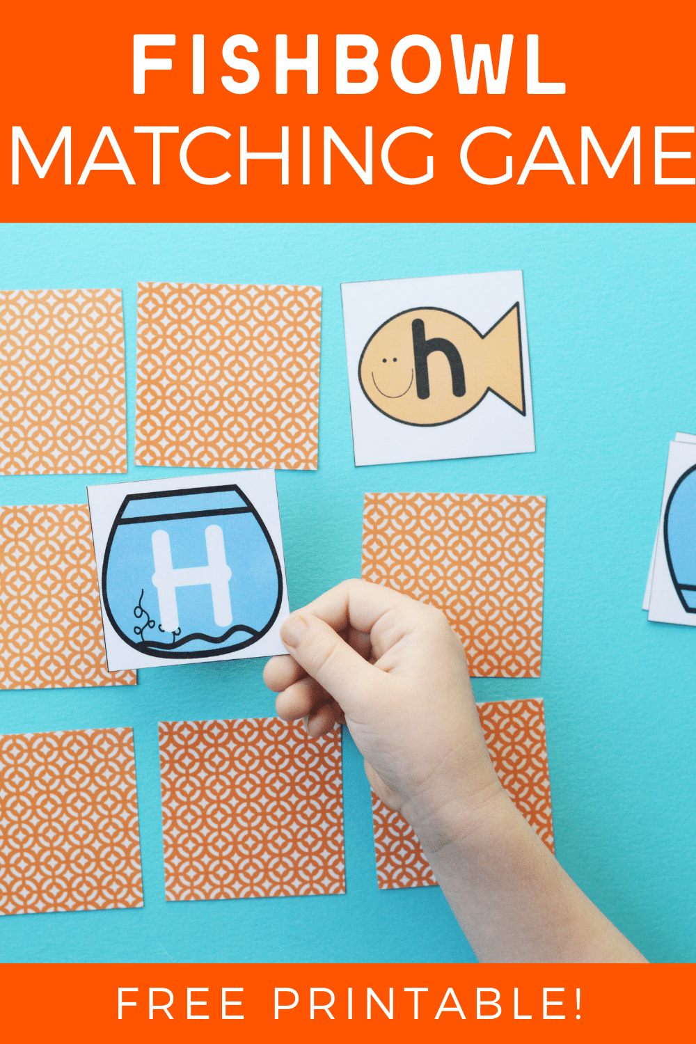 Free Printable Pet Fish Alphabet Matching Game for Kids