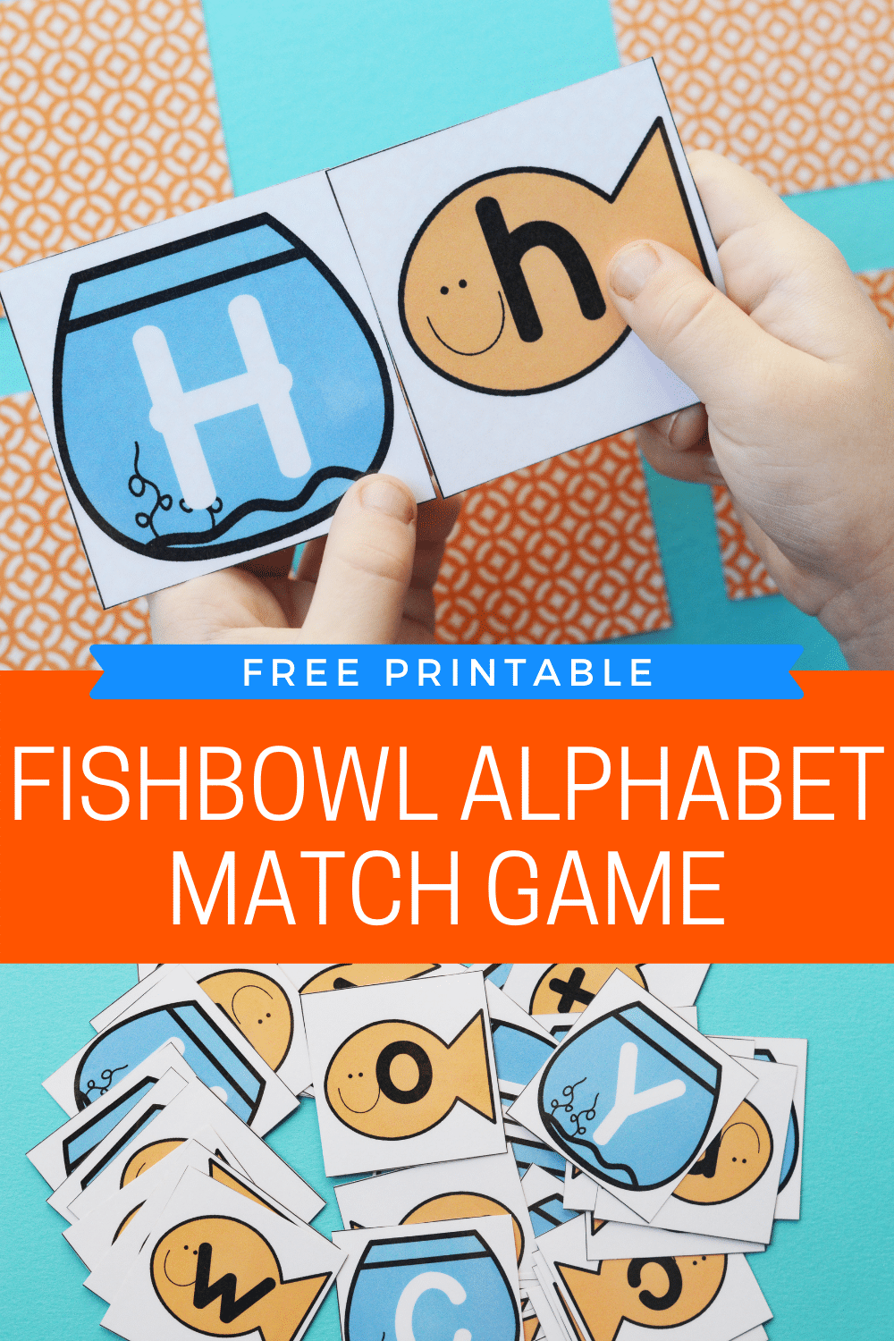 Free Printable Pet Fish Alphabet Matching Game for Kids